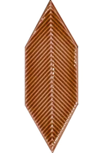 Armada Çini 05 x 15 cm Çizgili Yaprak Desen Karamel Çini Seramik Karo