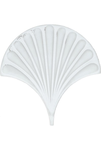 Armada Çini 17 x 17 cm Beyaz Istiridye Balık Pulu Desen Çini Armada Çini 17 x 17 cm Beyaz Istiridye Balık Pulu Desen Çini