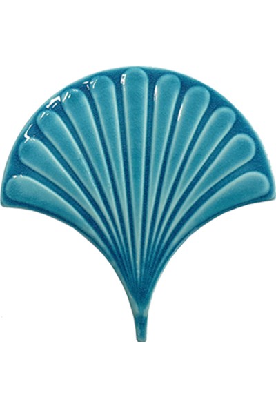 Armada Çini 17 x 17 cm Turkuaz Istiridye Balık Pulu Desenli Çini Armada Çini 17 x 17 cm Turkuaz Istiridye Balık Pulu Desenli Çini