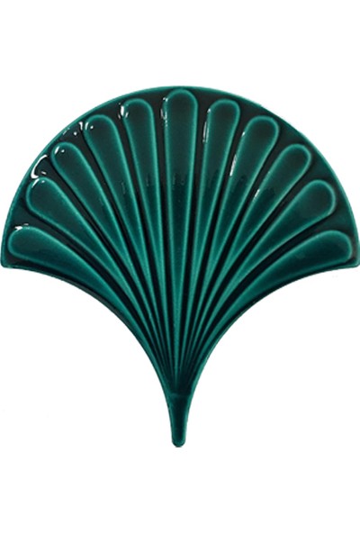 Armada Çini 17 x 17 cm Koyu Yeşil Istiridye Balık Pulu Desen Çini Armada Çini 17 x 17 cm Koyu Yeşil Istiridye Balık Pulu Desen Çini