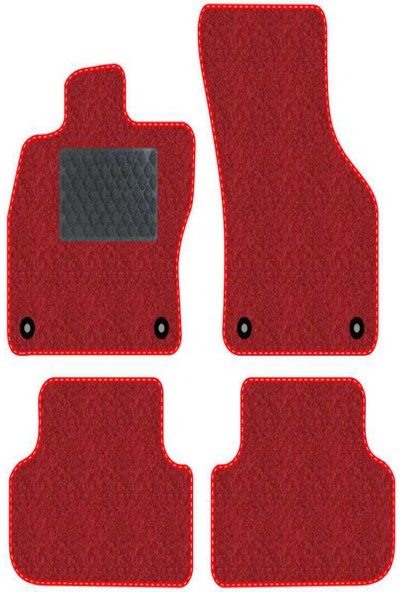 Tegin Bmw X6 F16 2015 ve Sonrası Kırmızı Halı Kırmızı Kenar Baklava Topuk Halı Paspas