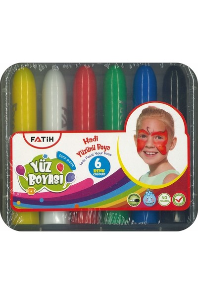 Fatih 55550 Ruj Tipi Yüz Boyası 6 Renk