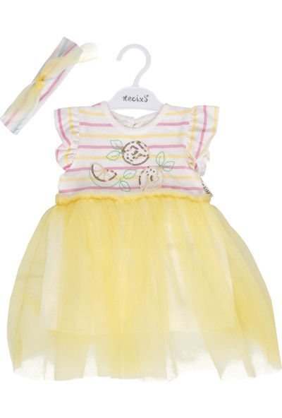 Necix's Meyveli Elbise-Sarı