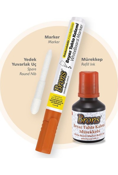 Brons BR-9556 Board Marker Set Turuncu Brons BR-9556 Board Marker Set Turuncu