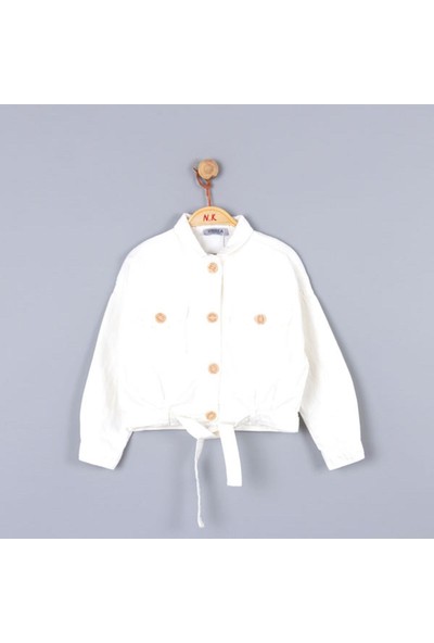 Nk Kids Meneviş Gabardin Kuşaklı Kız Çocuk Ceket