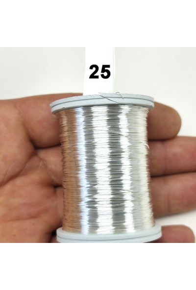 Hobizubi Gümüş Filografi Teli 30 No - 25