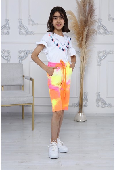 Pomegranate Kız Çocuk Batik Desenli Şort