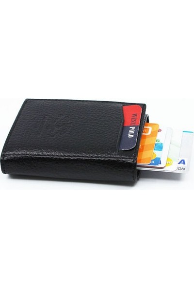 West Polo Siyah Deri Mekanizmalı Para Gözlü Erkek Cüzdan Kartlık WPM5550 West Polo Siyah Deri Mekanizmalı Para Gözlü Erkek Cüzdan Kartlık WPM5550