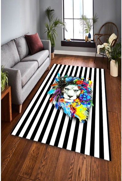 İnka Halı Antibakteriyel Lastikli Süngerli Yıkanabilir Halı Örtüsü HRC1854