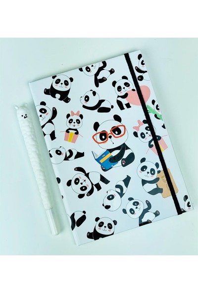 Lolla Box Panda Tasarım Sert Kapak Defter Lolla Box Panda Tasarım Sert Kapak Defter