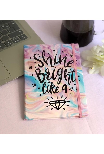 Lolla Box Shine Bright Like A Diamond Sert Kapak Defter Lolla Box Shine Bright Like A Diamond Sert Kapak Defter