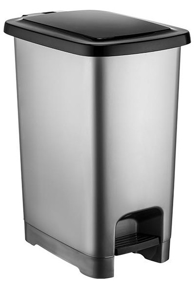 Omnipazar SY-4283 40 Lt Slim Pedallı Gri Plastik Çöp Kova Siyah Kapak Omnipazar SY-4283 40 Lt Slim Pedallı Gri Plastik Çöp Kova Siyah Kapak