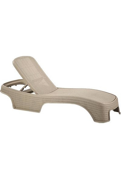 Omnipazar SY2536 Bej Renk Brezza Royal Rattan Lüks Şezlong