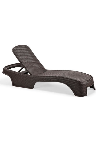 Omnipazar SY2536 Kahve Rengi Brezza Royal Rattan Lüks Şezlong