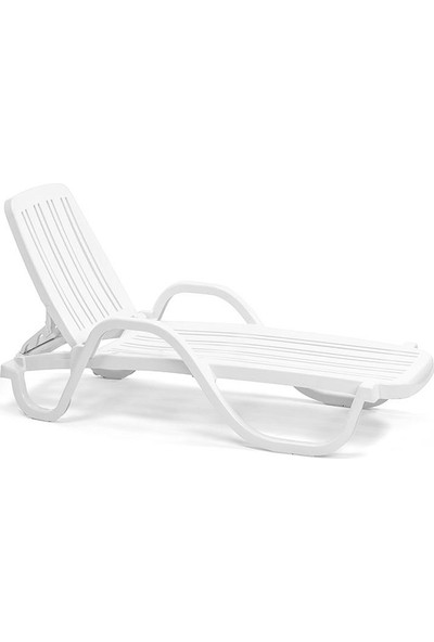 Omnipazar SY2535 Beyaz Plastik Lüks Şezlong