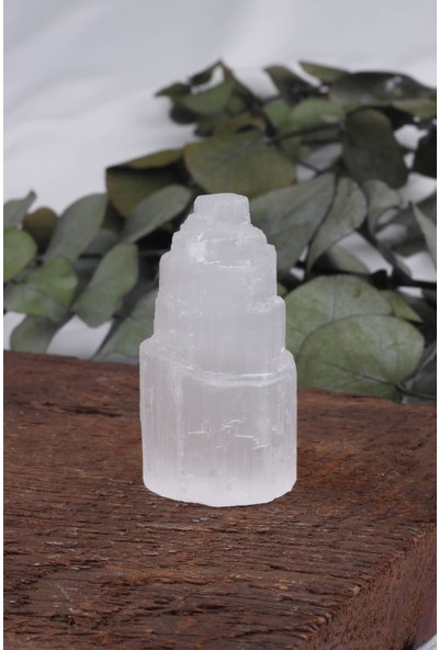 Dünya Doğal Taş Selenit Taşı Doğal Taş Kule ( 6 cm ) - KT0438 Dünya Doğal Taş Selenit Taşı Doğal Taş Kule ( 6 cm ) - KT0438