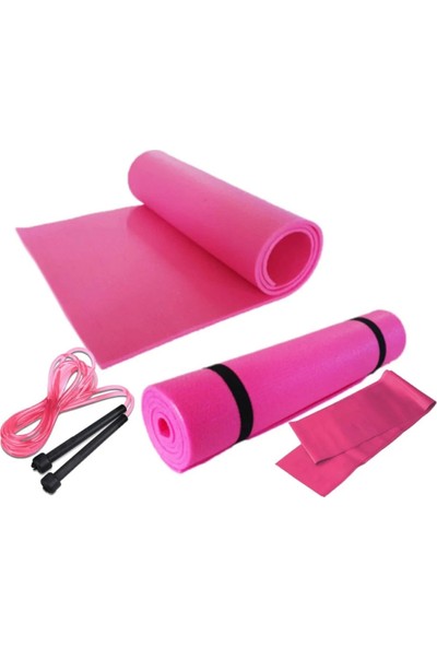 Pilates Minderi Pilates Lastiği Atlama Ipi Yoga Egzersiz Minderi Set 7mm