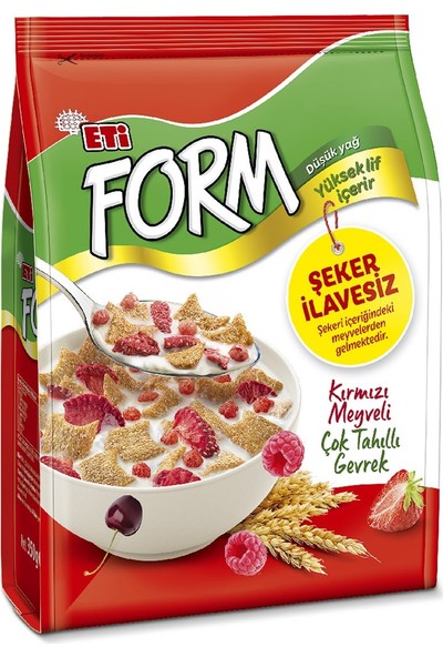 Eti Form Çok Tahıllı Kırmızı Meyveli Gevrek 350 g Eti Form Çok Tahıllı Kırmızı Meyveli Gevrek 350 g