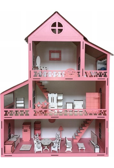 Belinay Ahşap Oyun Evi 80CM 27 Eşya Belinay Ahşap Oyun Evi 80CM 27 Eşya