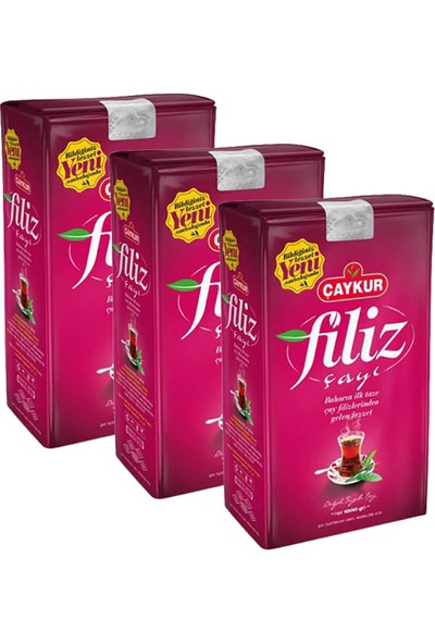 Çaykur Filiz Çayı 1000 gr x 3 Adet Çaykur Filiz Çayı 1000 gr x 3 Adet