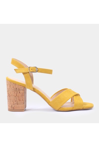 Hotiç 01SAH175150A350 Hardal Kadın Sandalet