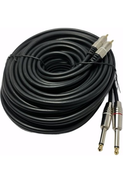 Winkel 6.3 mm - 2rca Metal Jaklı Kablo 10MT Winkel 6.3 mm - 2rca Metal Jaklı Kablo 10MT