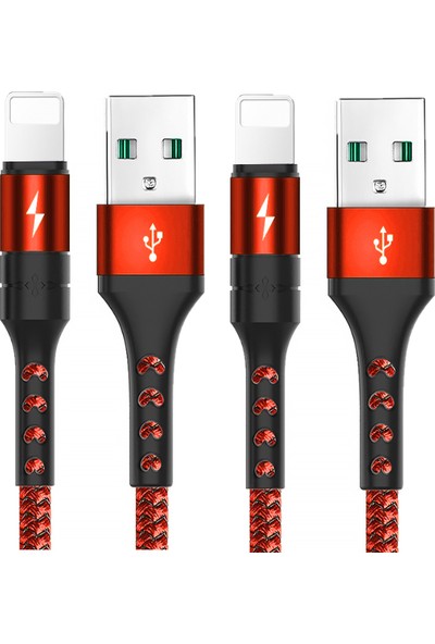 Skv Mobile Lightning 5A 2'li Paket Sarj USB Kablosu Skv Mobile Lightning 5A 2'li Paket Sarj USB Kablosu