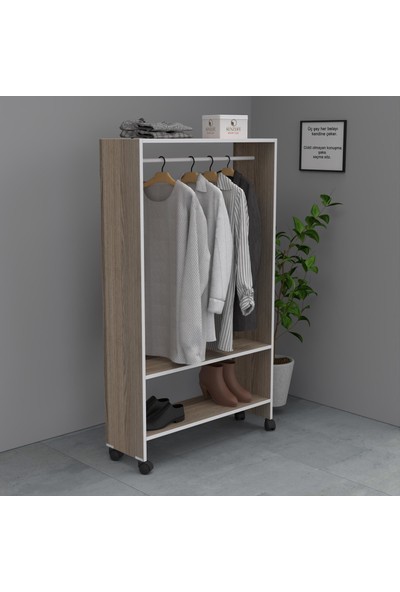Kenzlife giysi dolabı rüknettin 120x060x30 crd gardırop tekerlekli