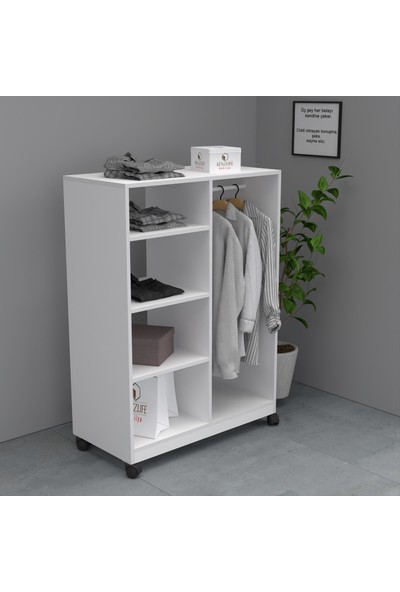 Kenzlife giysi dolabı taci 120x090x30 byz gardırop tekerlekli