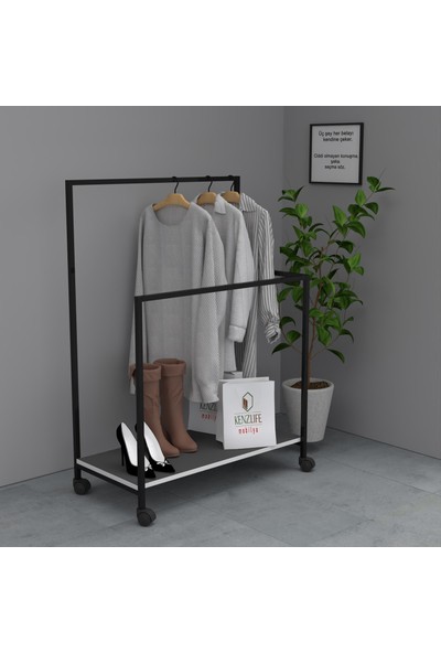 Larose askılık elbise askısı yalıköy gri-syh 120x090x50 tekerlekli konfeksiyon dolabı Larose askılık elbise askısı yalıköy gri-syh 120x090x50 tekerlekli konfeksiyon dolabı