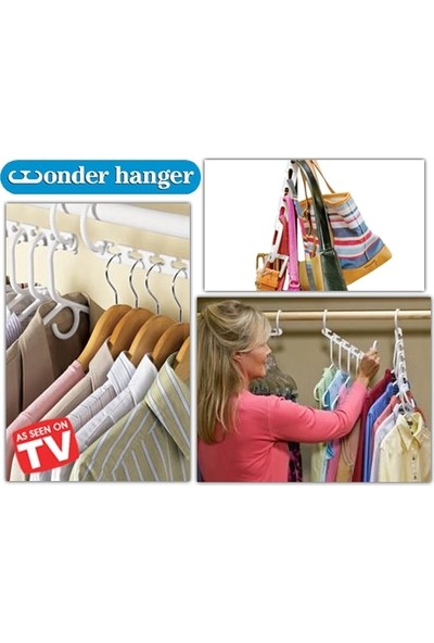 Tam İthalat Wonder Hanger! 8 Adet Dolap Askılığı Tam İthalat Wonder Hanger! 8 Adet Dolap Askılığı