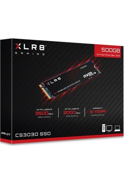 Pny Xlr8 CS3030 500 GB Pcıe M.2 SSD HDD