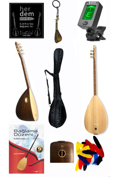 Herdem Müzik Kısa Sap Jack Girişli Ceviz Bağlama(Kılıf+Yedek Takım Tel+Tezene+Saz Anahtarlık+Bağlama Metodu+Akort Cihazı) Herdem Müzik Kısa Sap Jack Girişli Ceviz Bağlama(Kılıf+Yedek Takım Tel+Tezene+Saz Anahtarlık+Bağlama Metodu+Akort Cihazı)