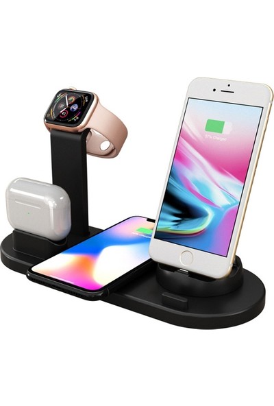 Ally 4in1 Wireless Kablosuz Şarj Iphone+Usb C+Micro USB Şarj Standı AL-32599 Ally 4in1 Wireless Kablosuz Şarj Iphone+Usb C+Micro USB Şarj Standı AL-32599