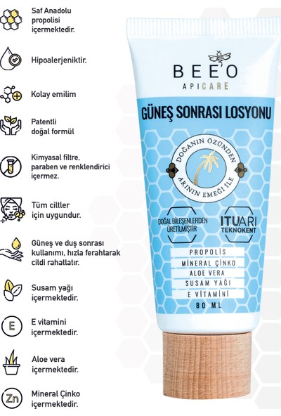 Bee'o Apicare Propolisli Güneş Sonrası Kremi