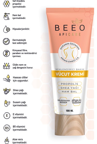 Bee'o Apicare Vücut Kremi 100 ml