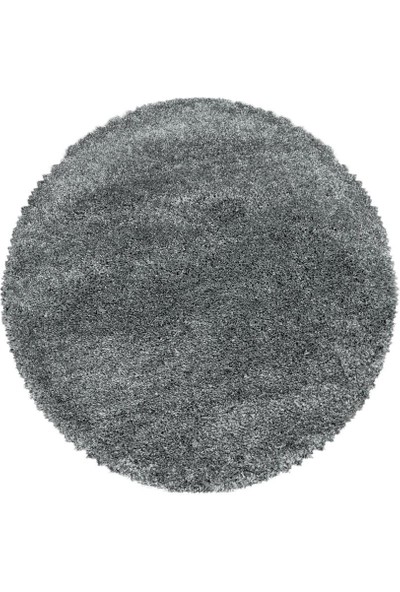 Ayyıldız Yuvarlak Supersoft Yumuşak Shaggy Halı 3 cm Hav Yüksekliği Düz Açık Gri