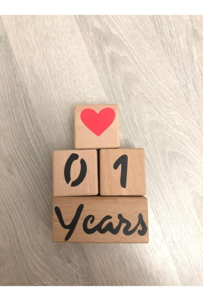 Yıldırım Home Ahşap Anne Bebek Anı Küpleri Fotoğraf Çekim ve Dekor 4'lü Set Ahşap Küp Ingilizce-1