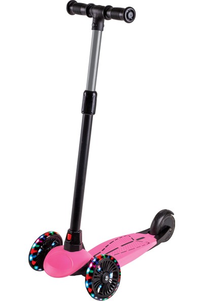 Furkan Toys Dragon Pembe LED Işıklı Scooter