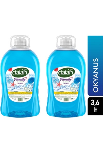 Dalan Family Sıvı Sabun Okyanus 2 X 3600 Ml Dalan Family Sıvı Sabun Okyanus 2 X 3600 Ml