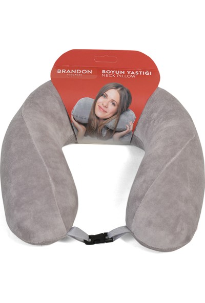 Brandon Visco Seyahat Boyun Yastığı Gri