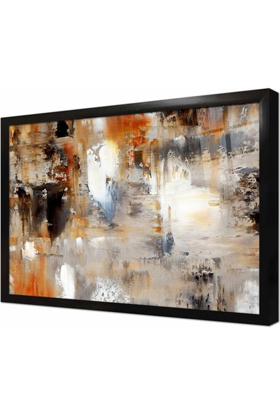 Tablosan Soyut Çerçeveli Cam Tablo