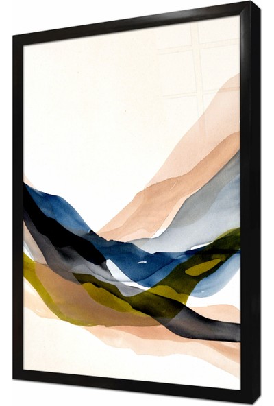 Tablosan Soyut Çerçeveli Cam Tablo