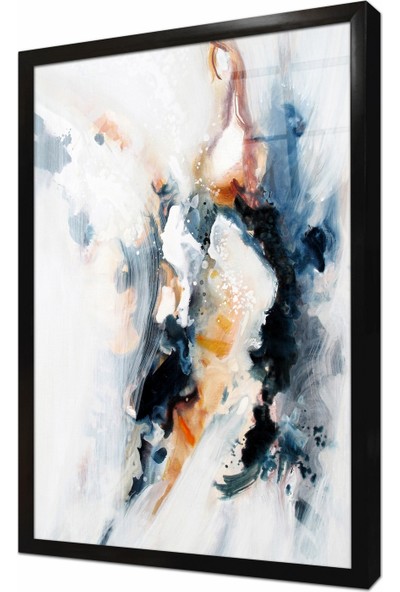 Tablosan Soyut Çerçeveli Cam Tablo