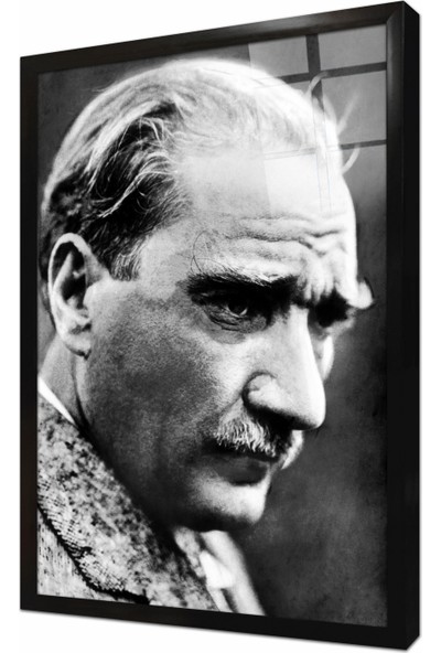 Tablosan Atatürk Portresi Çerçeveli Cam Tablo