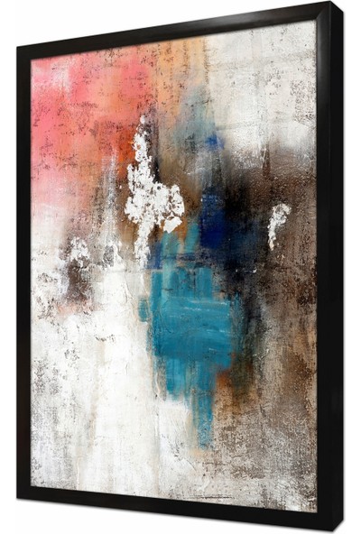 Tablosan Soyut Çerçeveli Cam Tablo