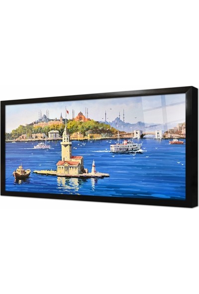 Tablosan Kız Kulesi Istanbul Çerçeveli Cam Tablo
