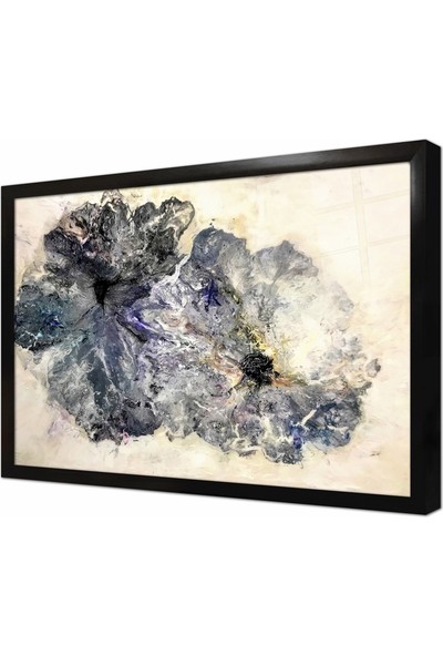 Tablosan Modern Çiçek Çerçeveli Cam Tablo