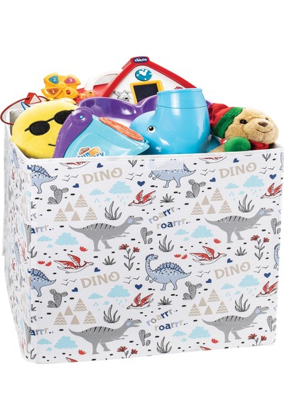 Alas Kapaklı Oyuncak Kutusu Dino 40X40X45