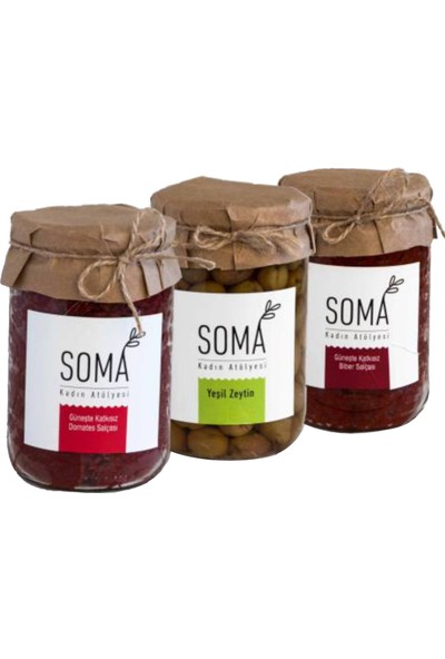 Soma Kadın Atölyesi 3'lü Zeytin Salça Avantaj Paketi